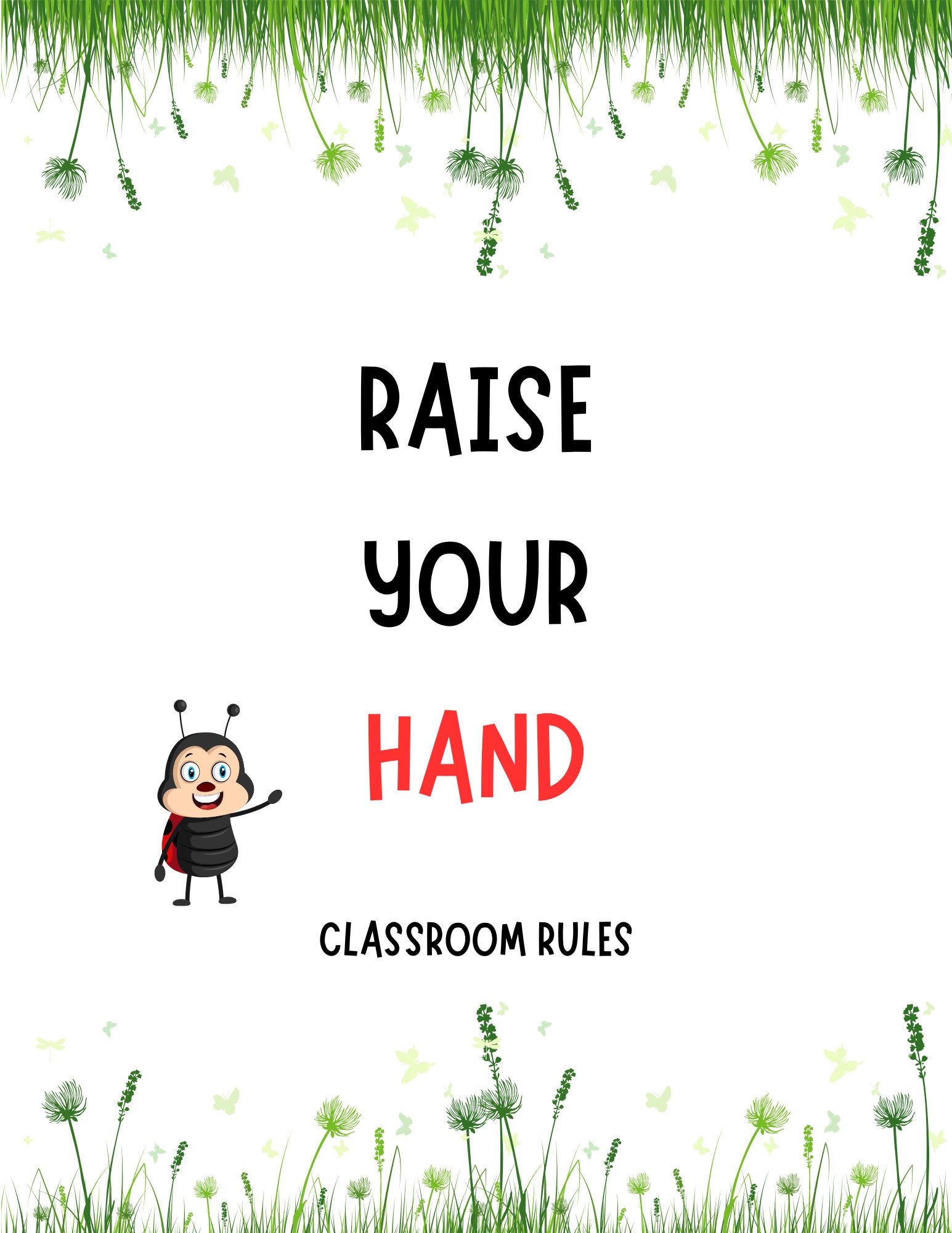 Printable Back to School Ladybug Themed Classroom Decor Bundle ...