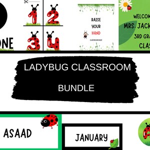Printable Back to School Ladybug Themed Classroom Decor Bundle ...