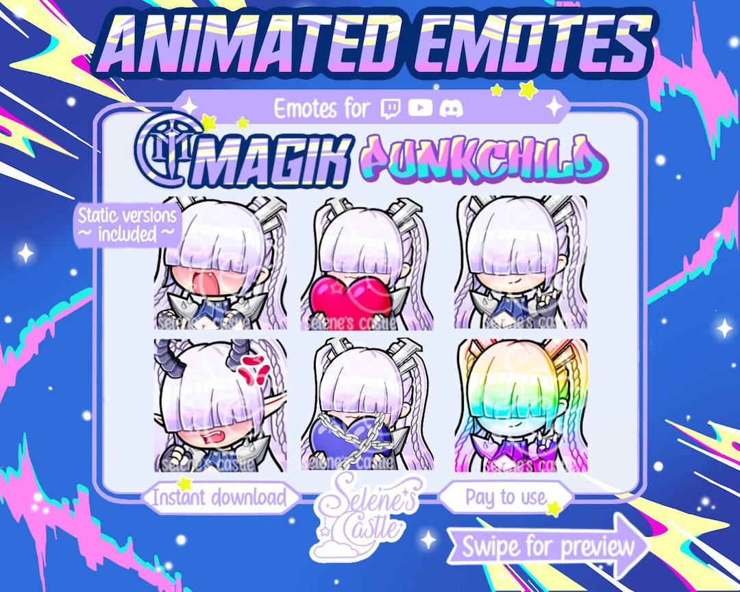 ANIMATED Magik Punkchild Emote Bundle | Magik Heart Emote for Twitch ...