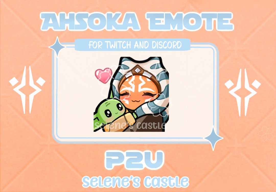 Ahsoka Baby Yoda Hug Emote for Twitch and Discord Clone Wars and Rebels ...