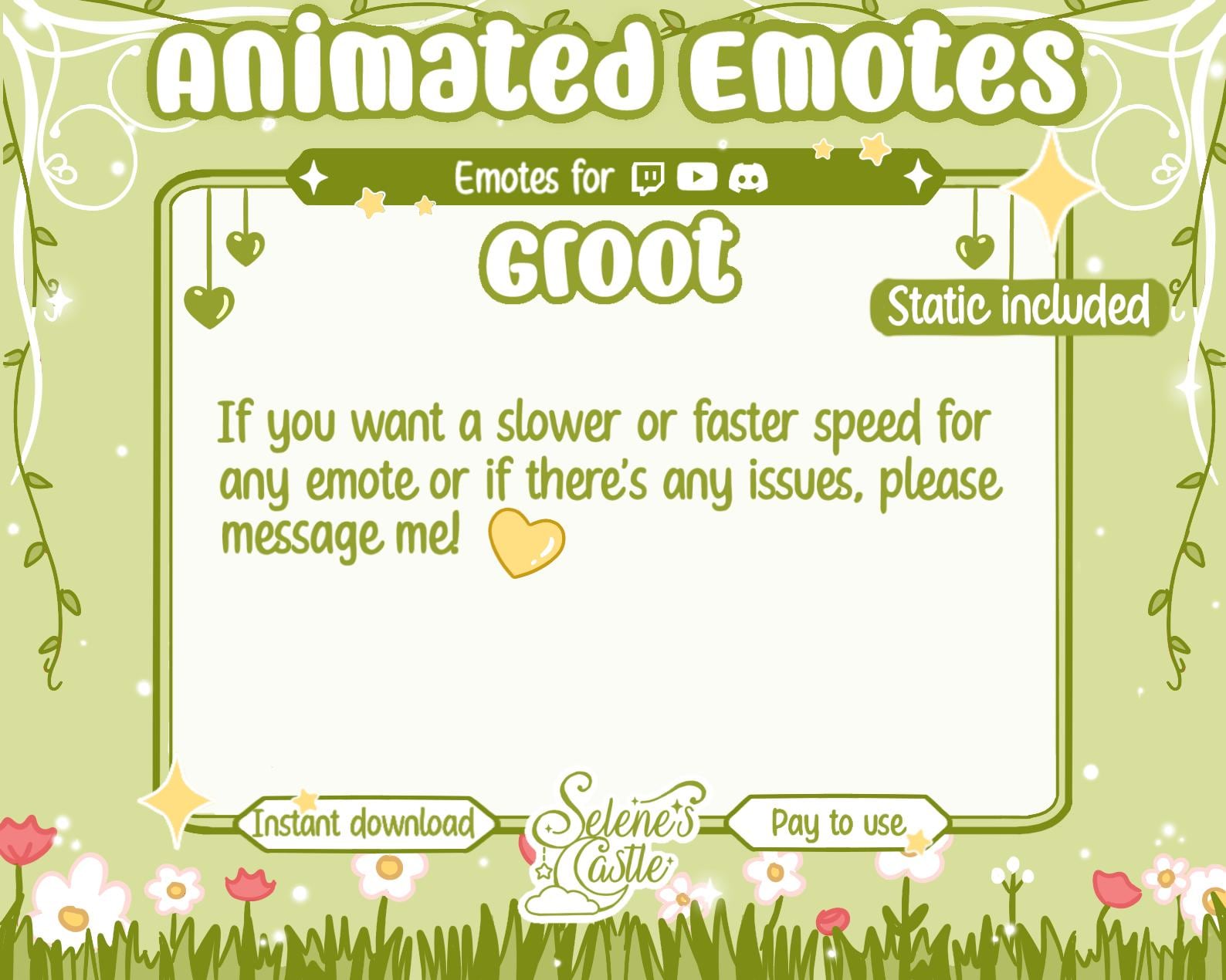 ANIMATED Groot Bundle Emotes for Twitch and Discord | Groot Emote Pack ...