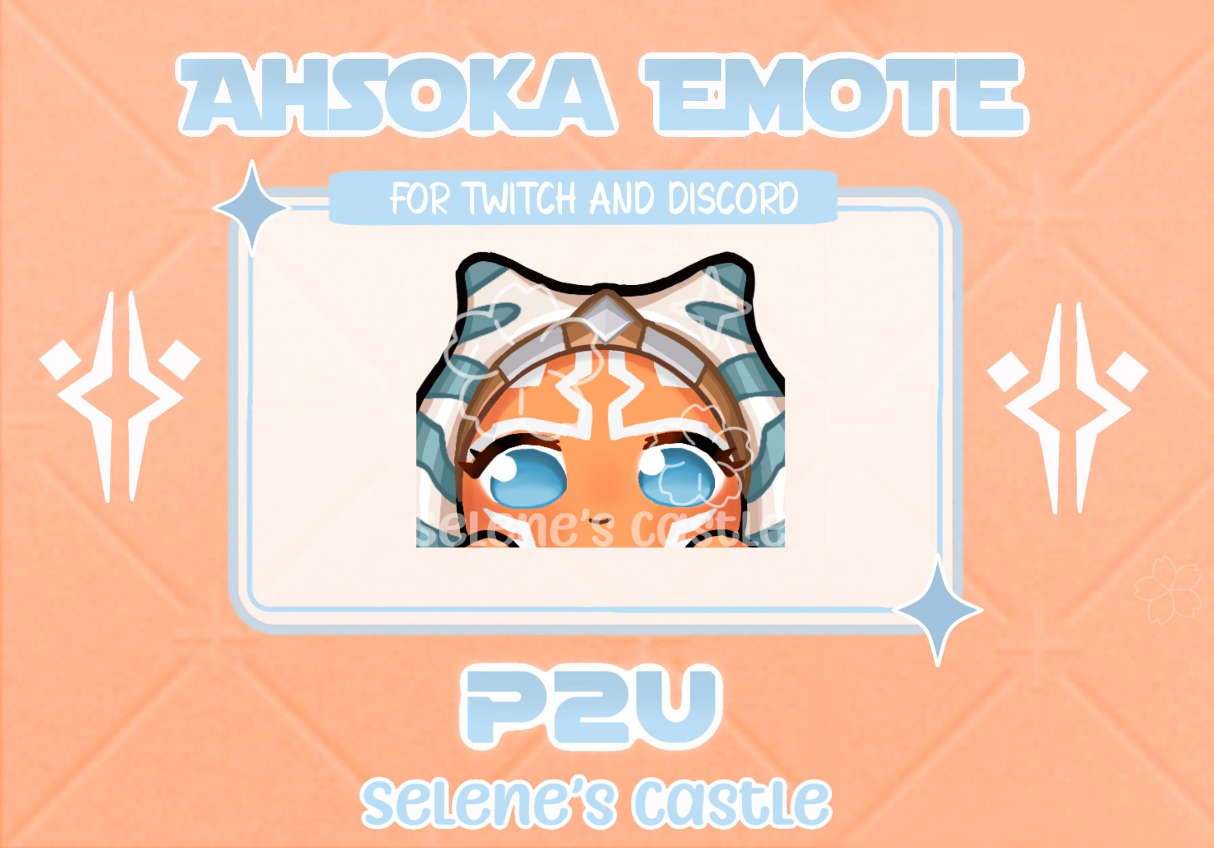 Ahsoka Peek Emote for Twitch and Discord Clone Wars and Rebels Cute ...