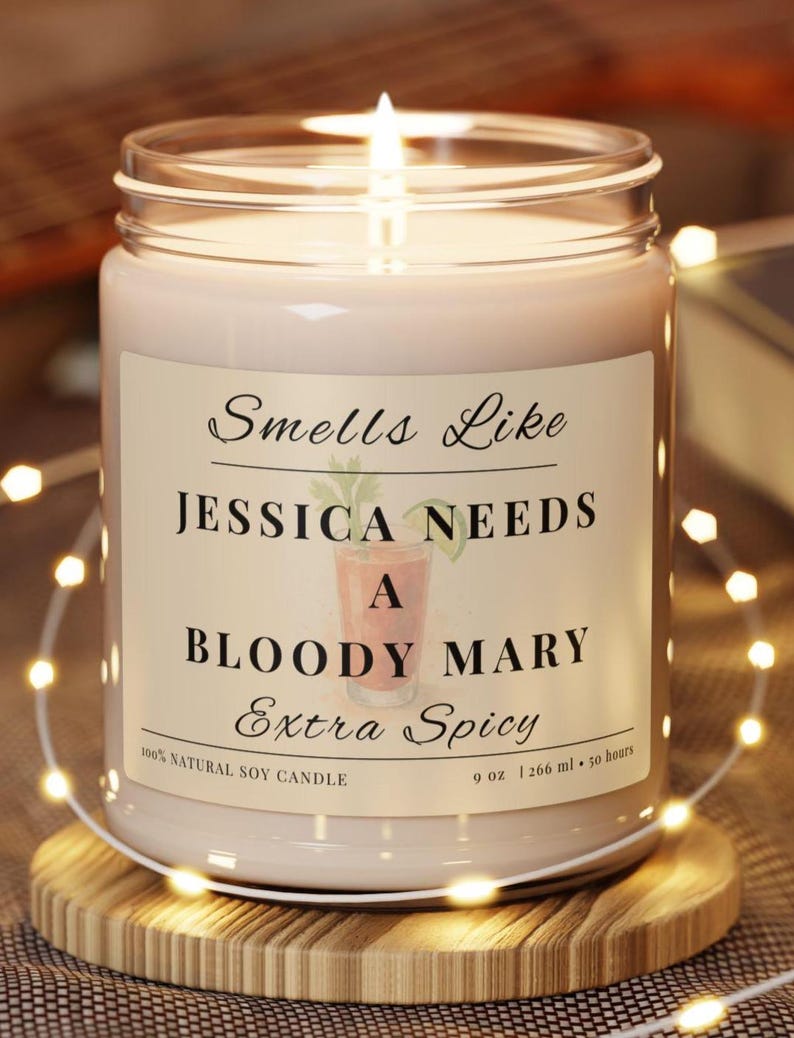 Personalized Boody Mary Gift, Funny Smells Like Cocktail Candle, Spicy ...