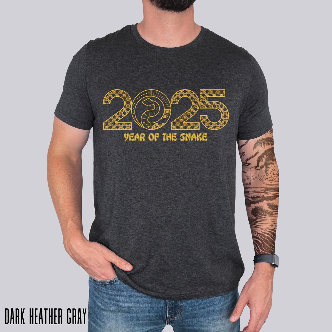 Year of the Snake T-shirt, Lunar New Year 2025 Tee, Chinese New Year ...