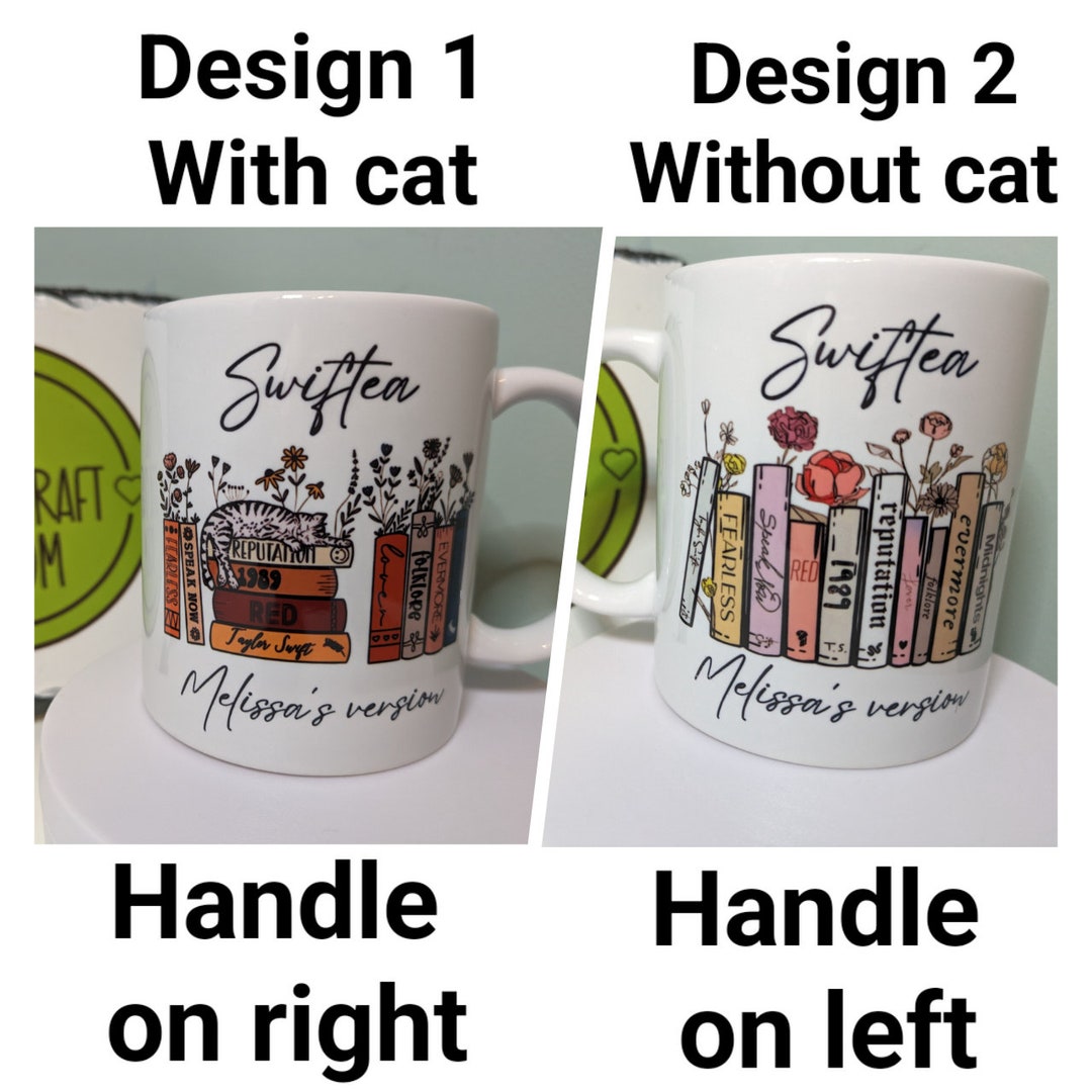 Swiftea Taylor Swift Album Cover Bookshelf Cat Mug Gift - Etsy