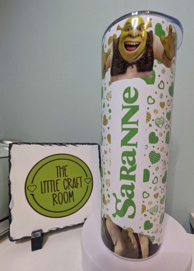 Shrek Personalised Tumbler. Ogre Gift. Cartoon Character. Face Meme ...