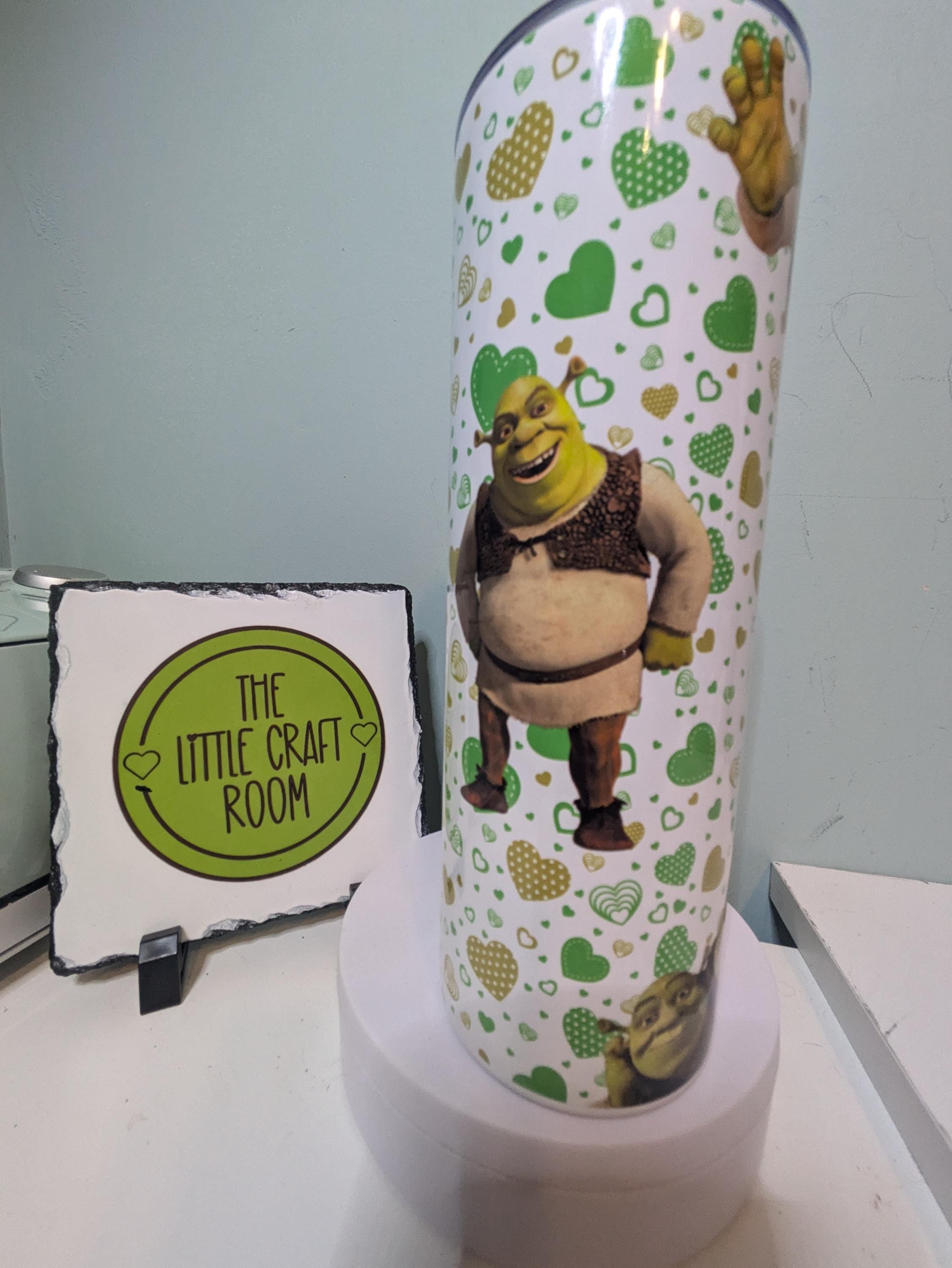 Shrek Personalised Tumbler. Ogre Gift. Cartoon Character. Face Meme ...