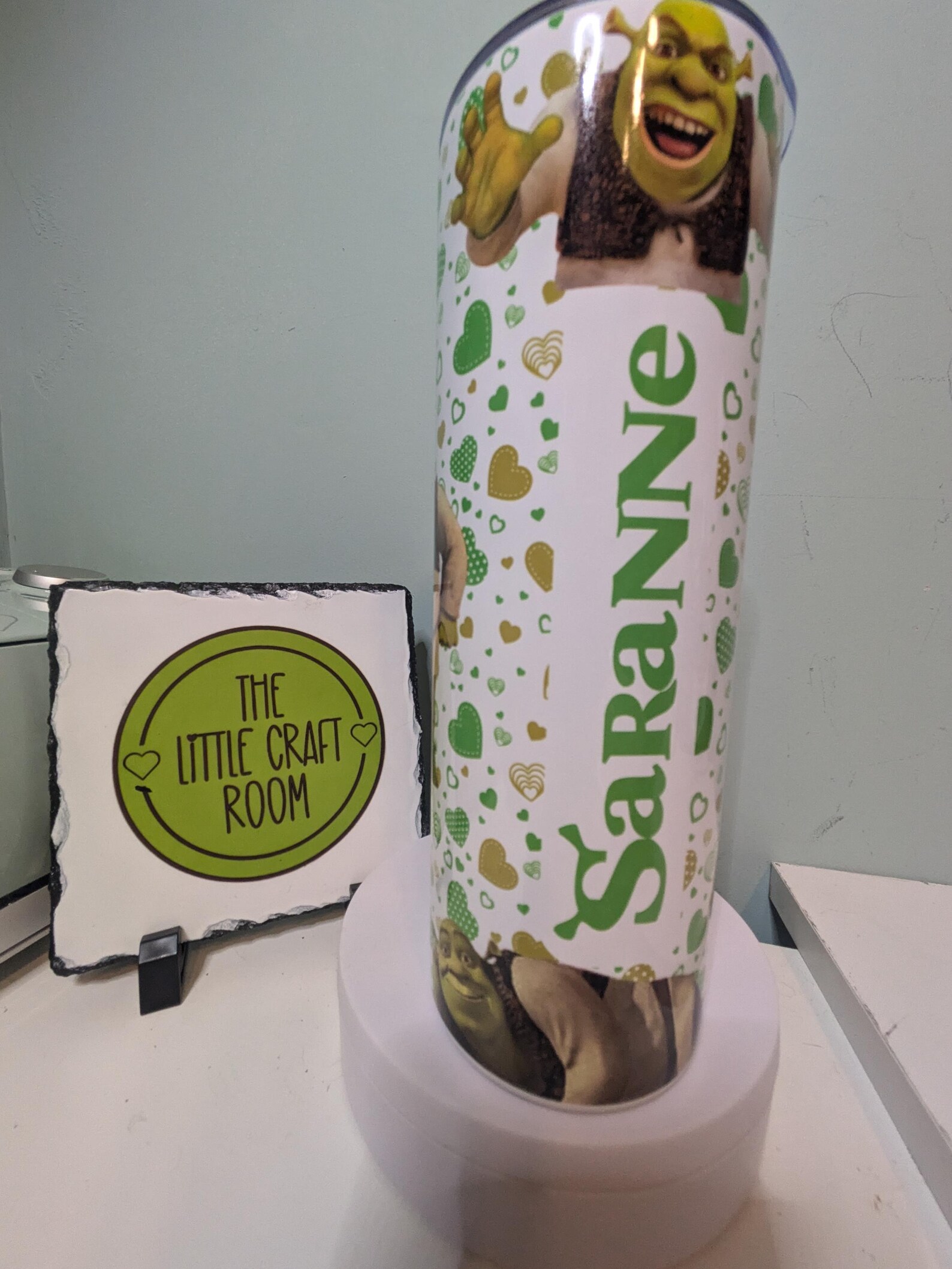 Shrek Personalised Tumbler. Ogre Gift. Cartoon Character. Face Meme ...