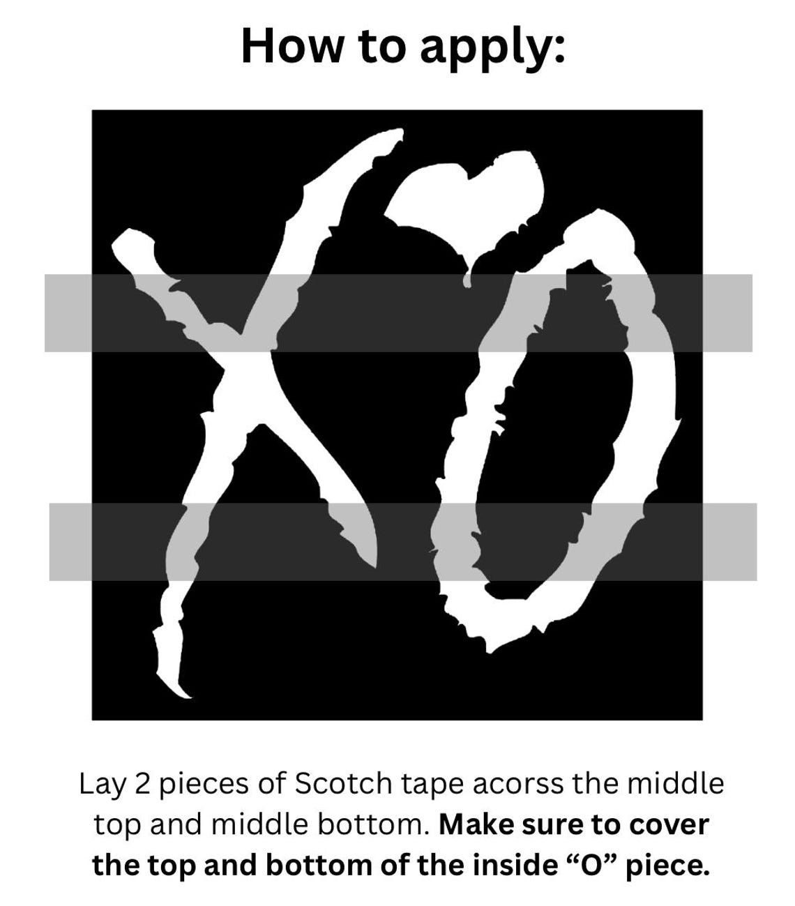 XO Vinyl Sticker Stencil - Etsy