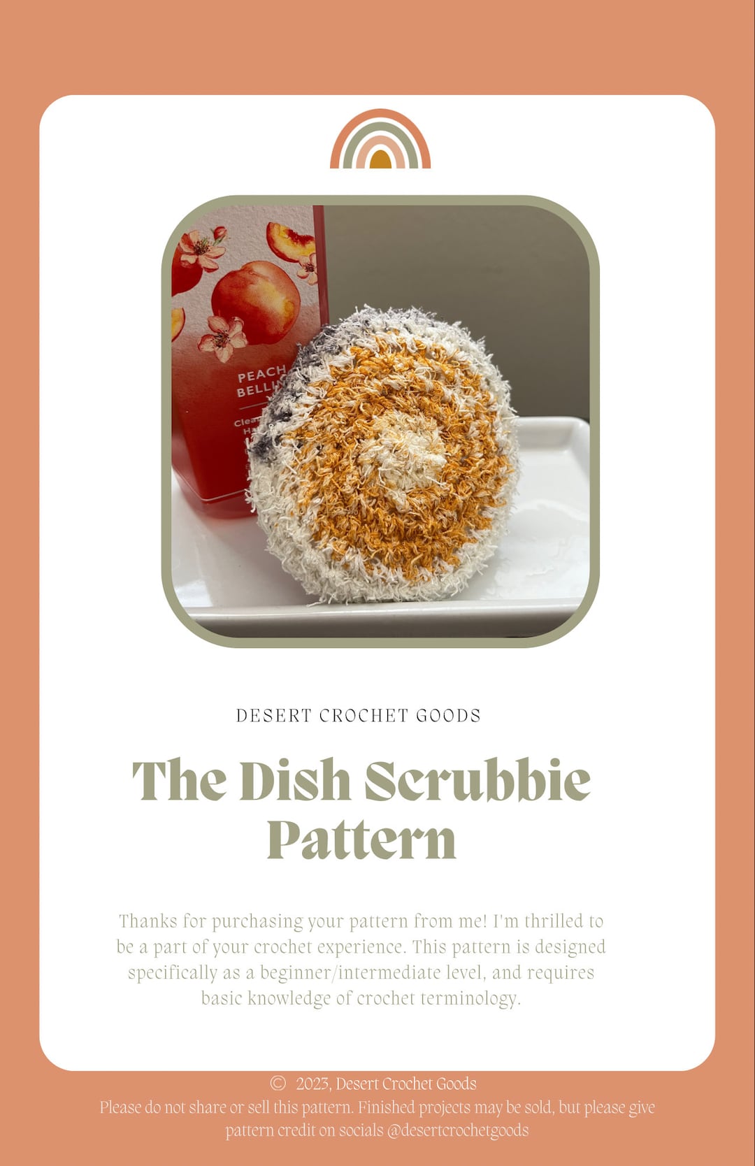 Dish Scrubbie Crochet Pattern PDF - Etsy