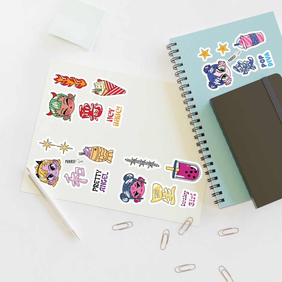 Cute Y2K Sticker Sheets 2 Sheet Sizes Fun Character Stickers - Etsy UK