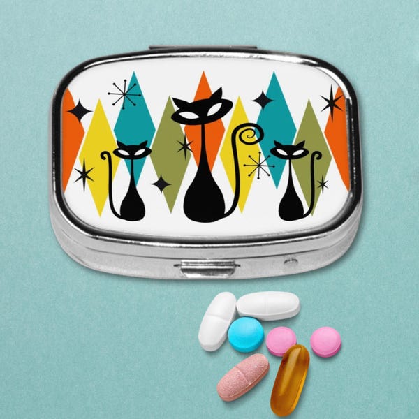 Cat Pill Box - Etsy
