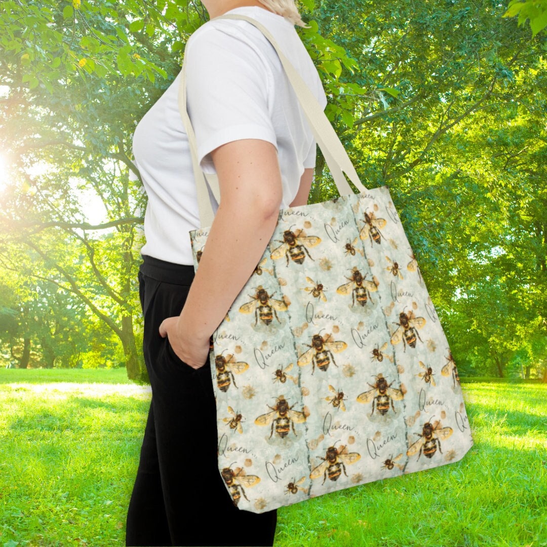 Queen Bee Cottagecore Tote Bag - 3 Sizes - Etsy