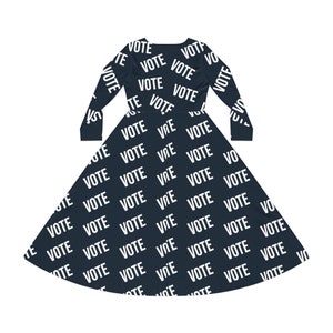 VOTE Dress Women's Long Sleeve Midi Dress Presidential Election Outfit ...