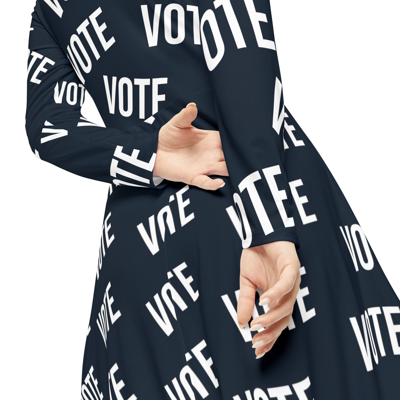VOTE Dress Women's Long Sleeve Midi Dress - Presidential Election ...