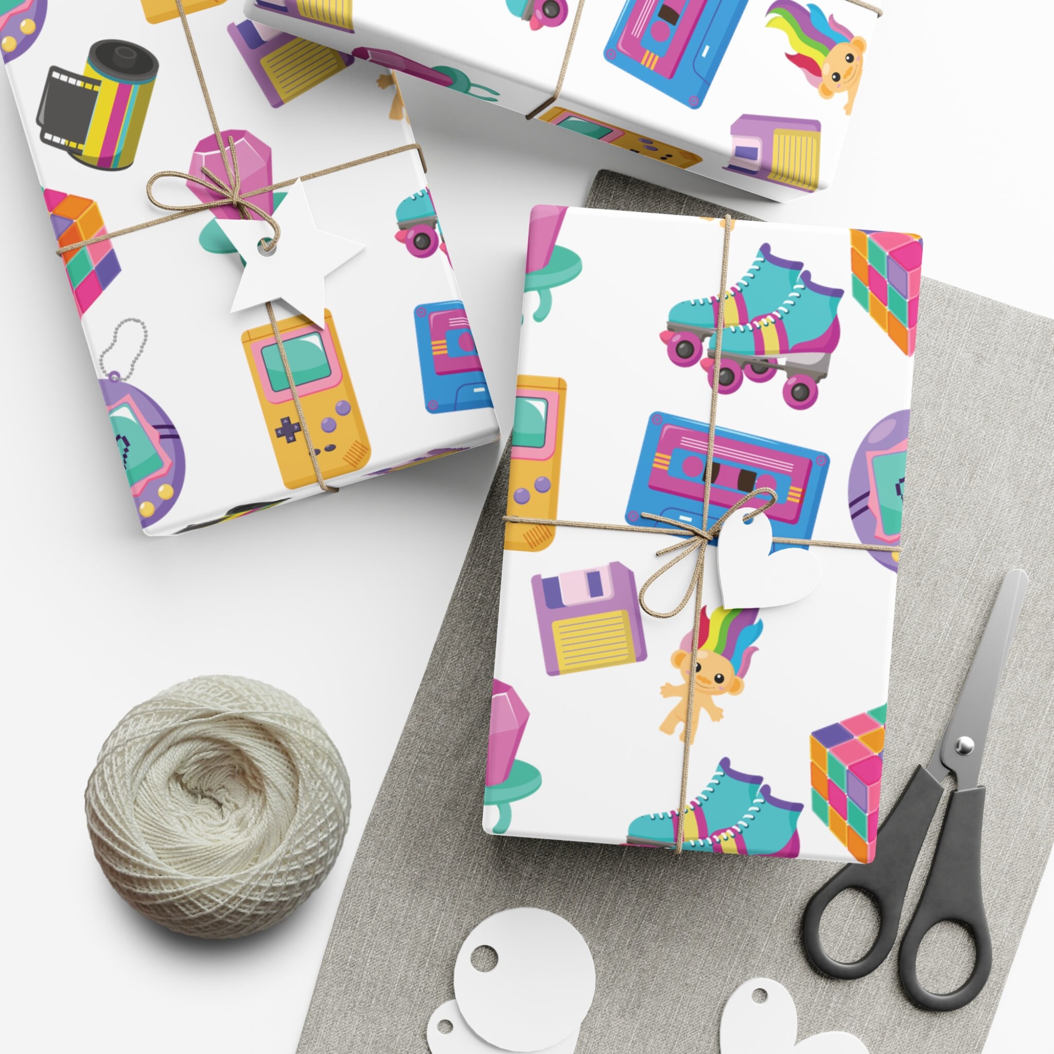 Nostalgic 90's Wrapping Paper Fun 1990's Themed Gift Wrap 3 Sizes - Etsy