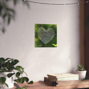 Heart Web Matte Poster Print - Cobweb Art - Spiderweb Photo - Etsy