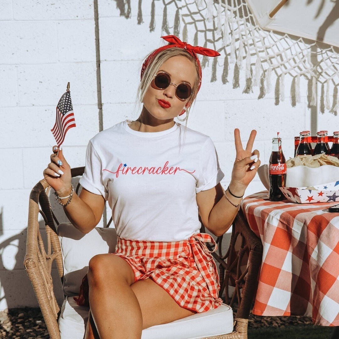 Firecracker T-shirt - 4th of July Unisex Tees in 10 Colors - Etsy