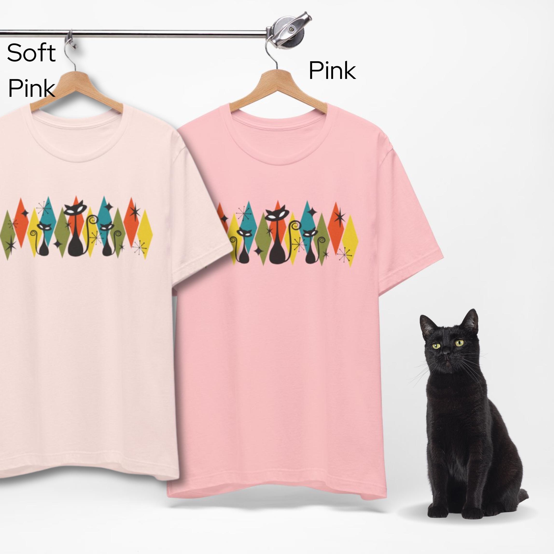 Atomic Cat T-shirt - Retro MCM Tee - Cute 1950's 1960's Style Shirts - Etsy