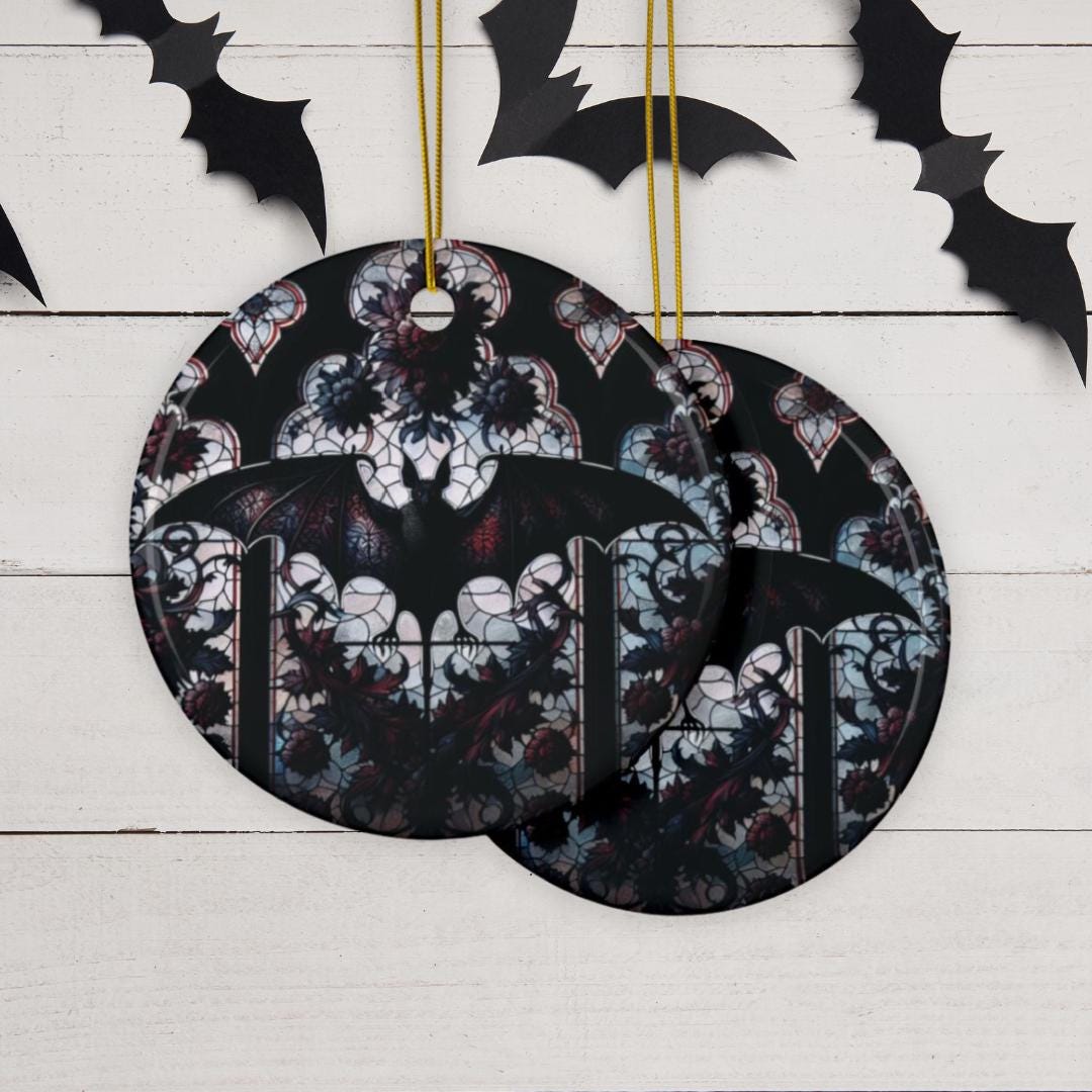 Gothic Bat Ceramic Ornaments - Arcane Decor - 2-sided Print - Available ...