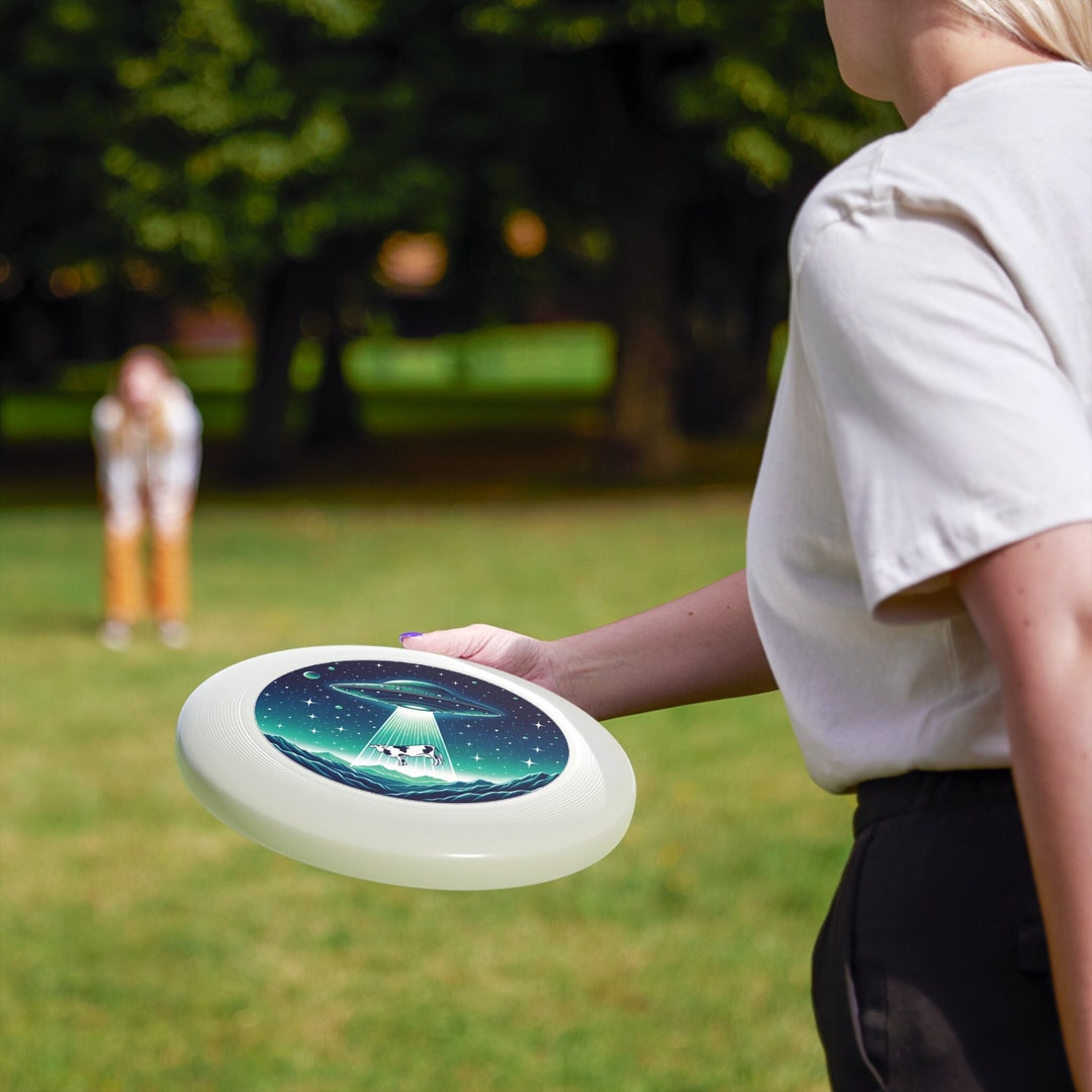 Wham-o Frisbee With UFO Cow Abduction Print - Etsy