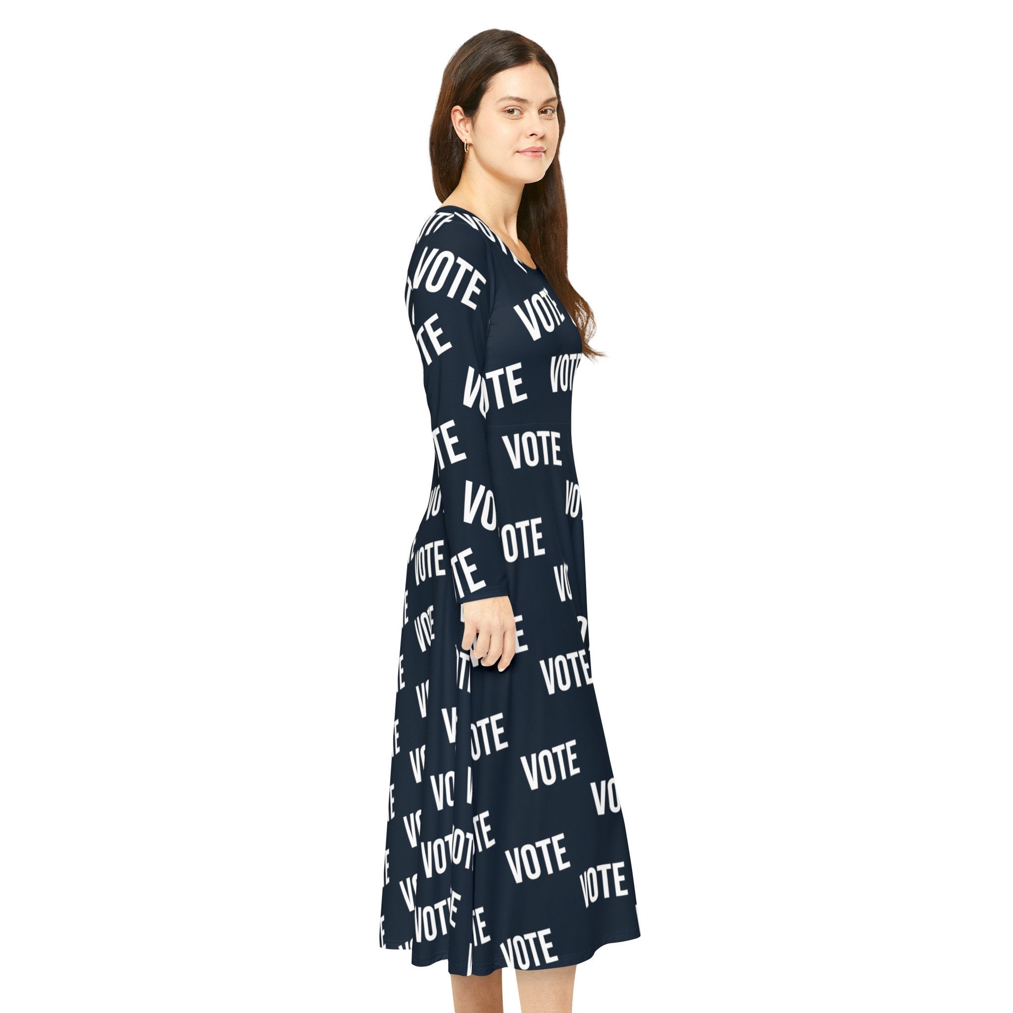 VOTE Dress Women's Long Sleeve Midi Dress - Presidential Election ...