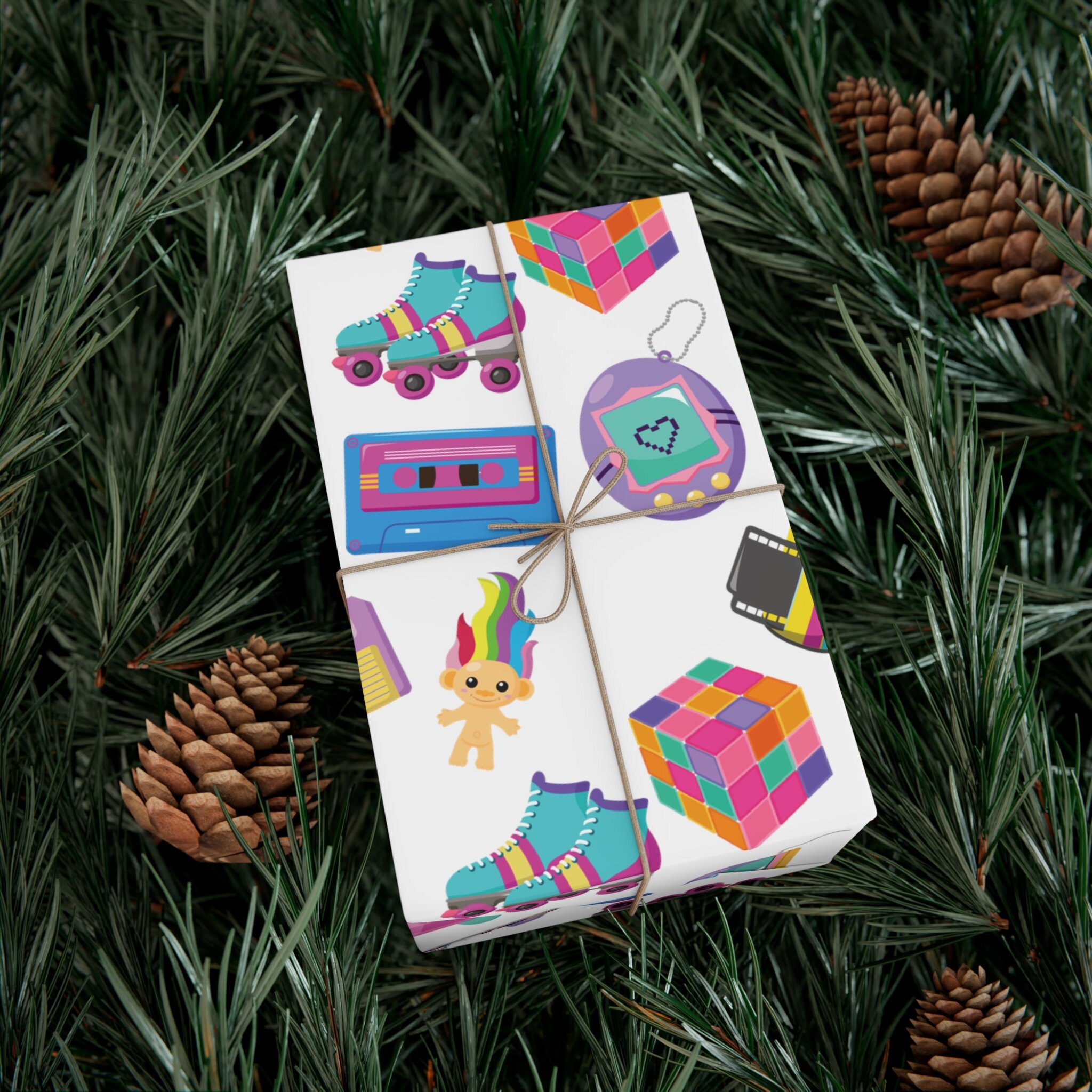 Nostalgic 90's Wrapping Paper Fun 1990's Themed Gift Wrap 3 Sizes - Etsy