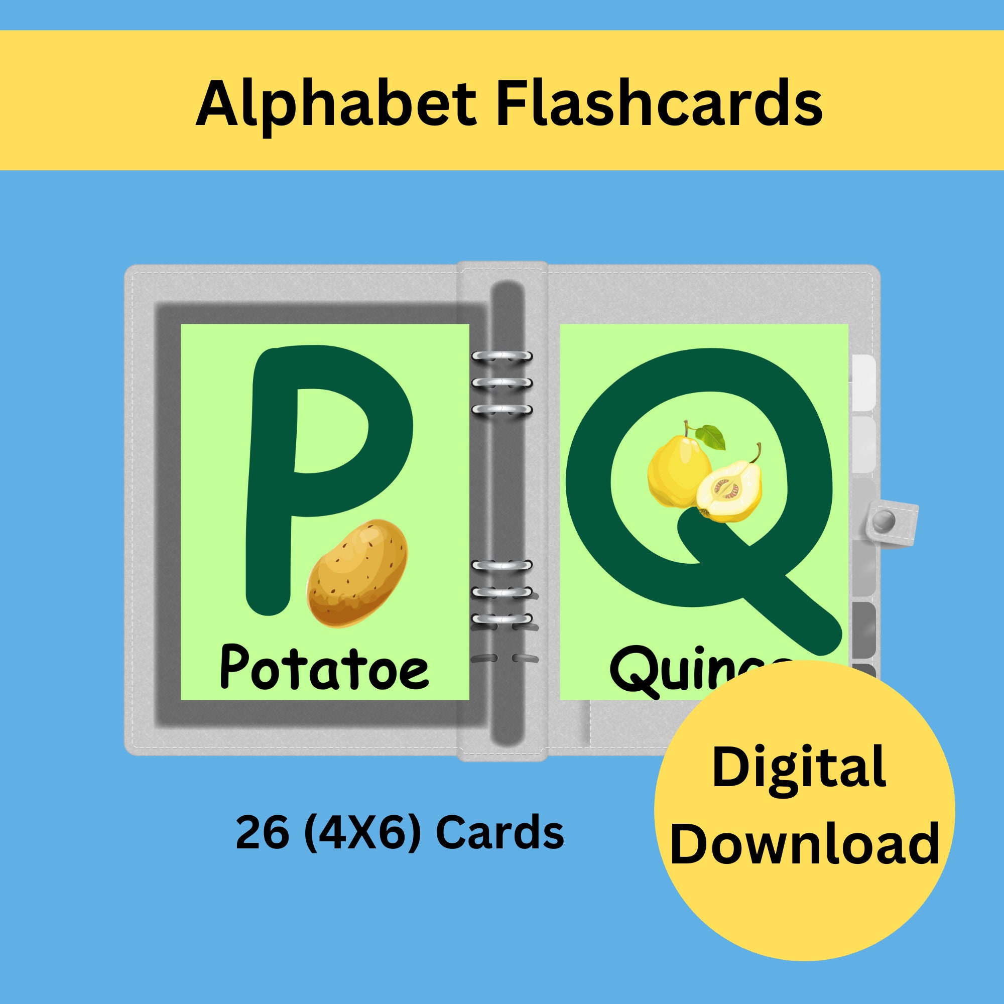 Printable Vegetable Alphabet Flash Cards, Classroom Decor, Toddlers ...