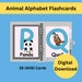Printable Animal Alphabet Flash Cards, Classroom Decor, Toddlers ...