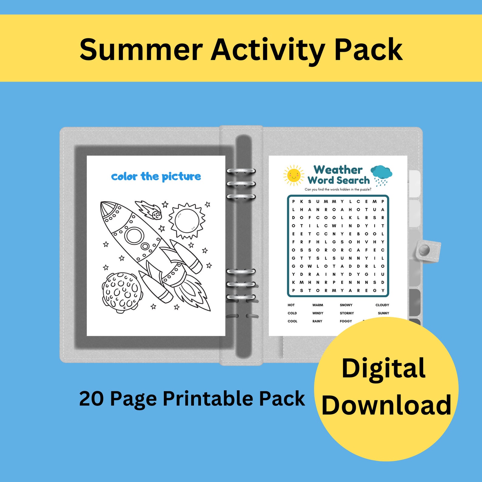 Summer Kids Activities, Summer Camp Activity, Activity Bundle, Summer ...