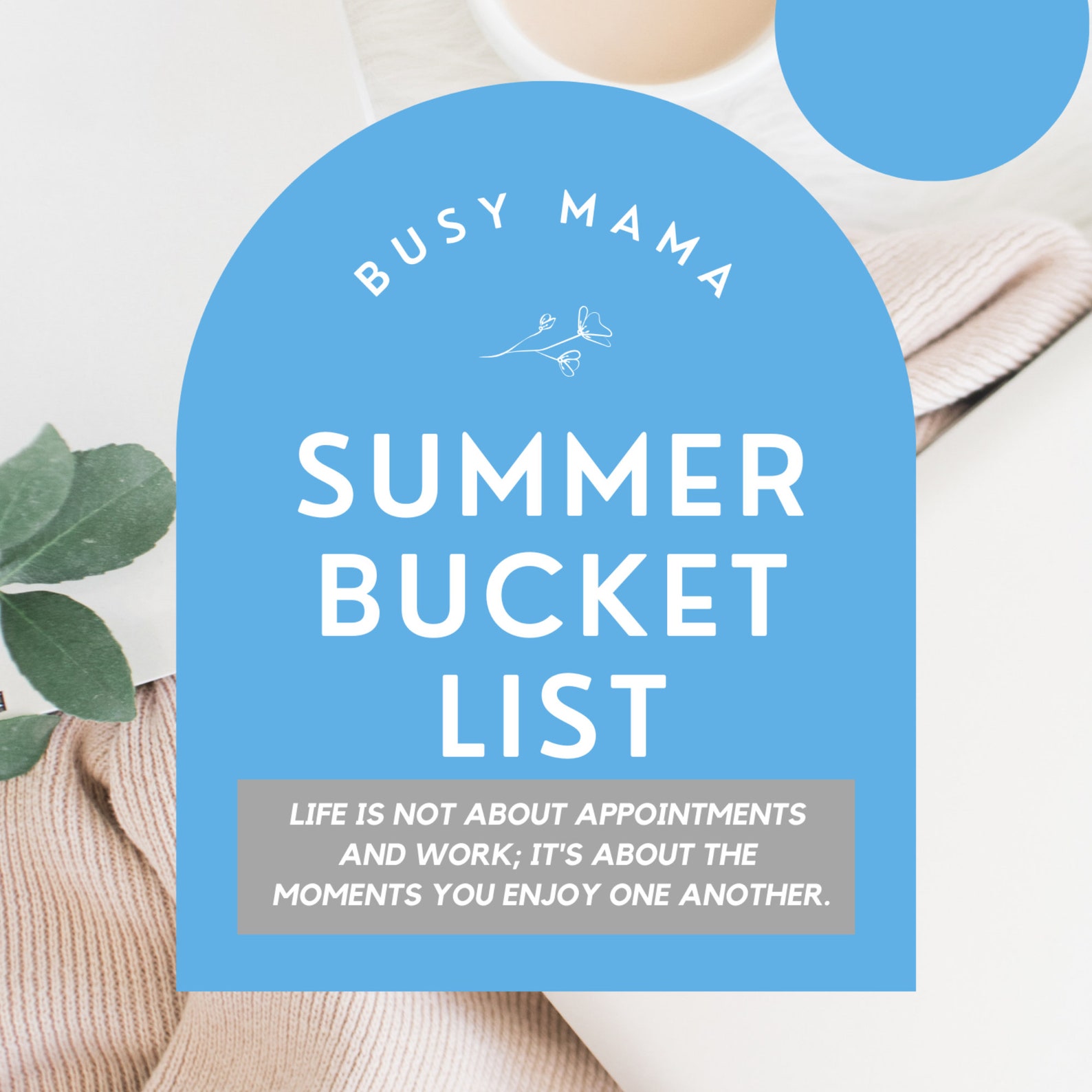 Blank Family Summer Bucket List Printable, Summer Printables for ...