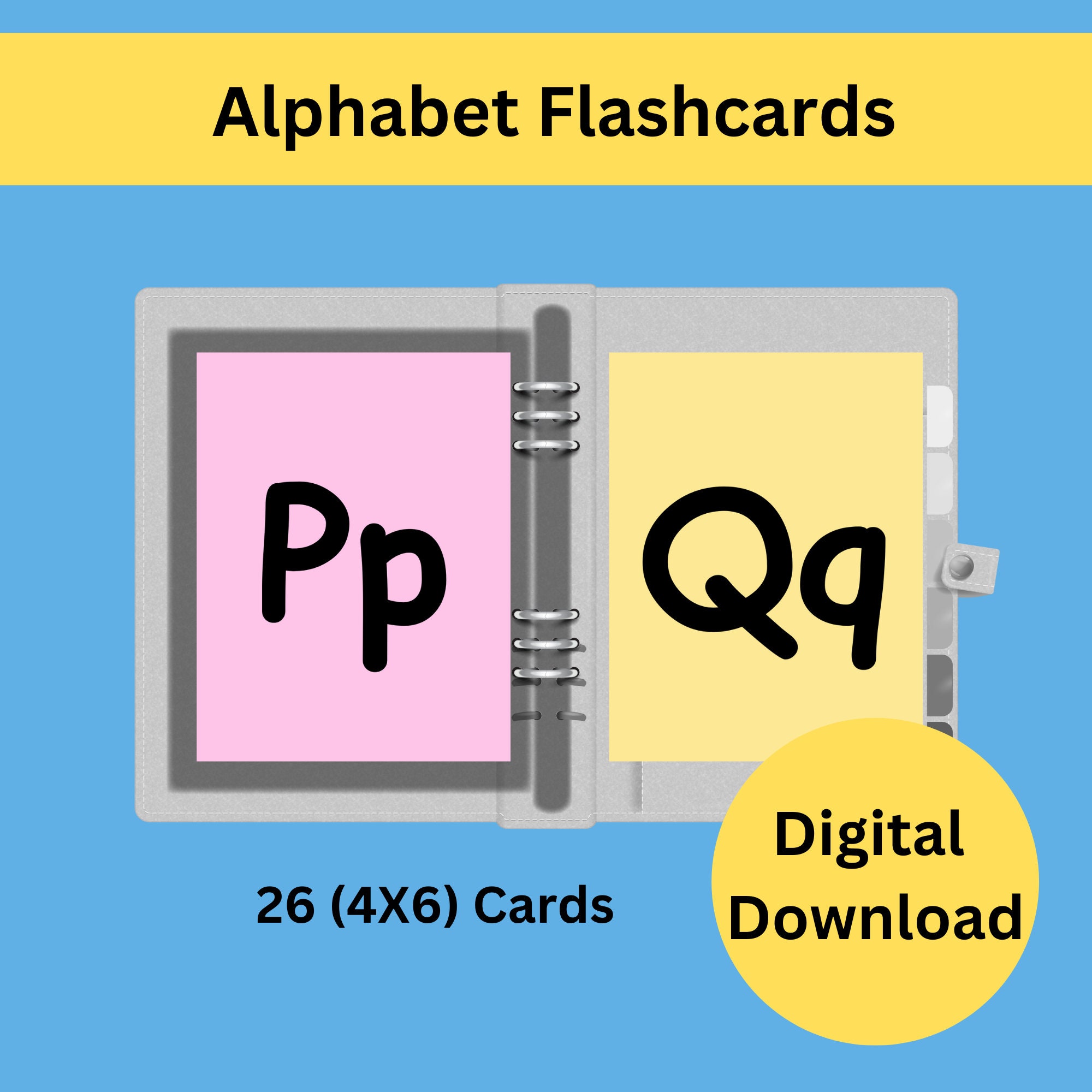 Printable Alphabet Flash Cards, Classroom Decor, Toddlers Preschool ...