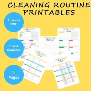 Simple Weekly Cleaning Schedule Printable, Cleaning Checklist, Busy ...