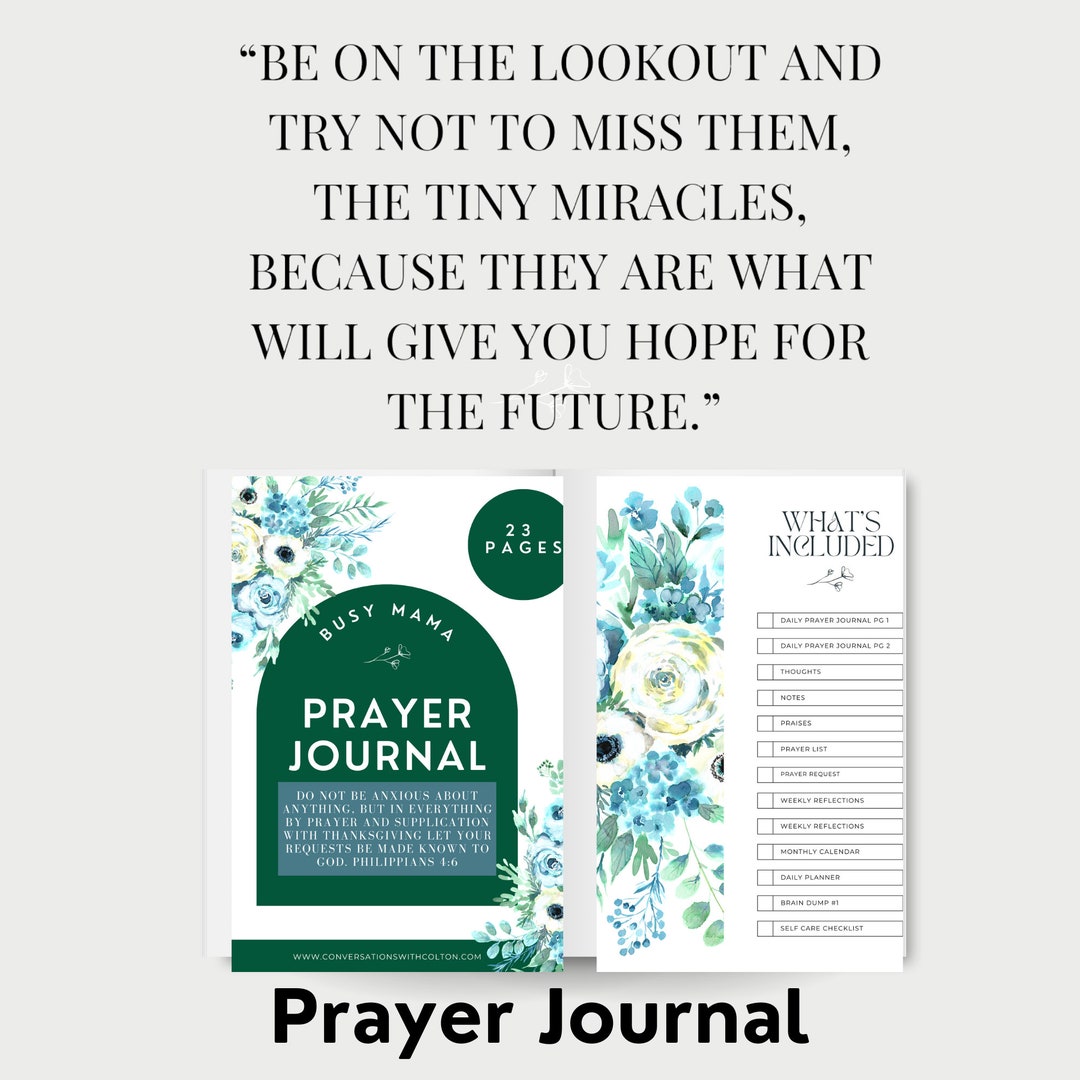 Prayer Journal Printable | Faith | Prayer Journal| Gratitude Journal ...