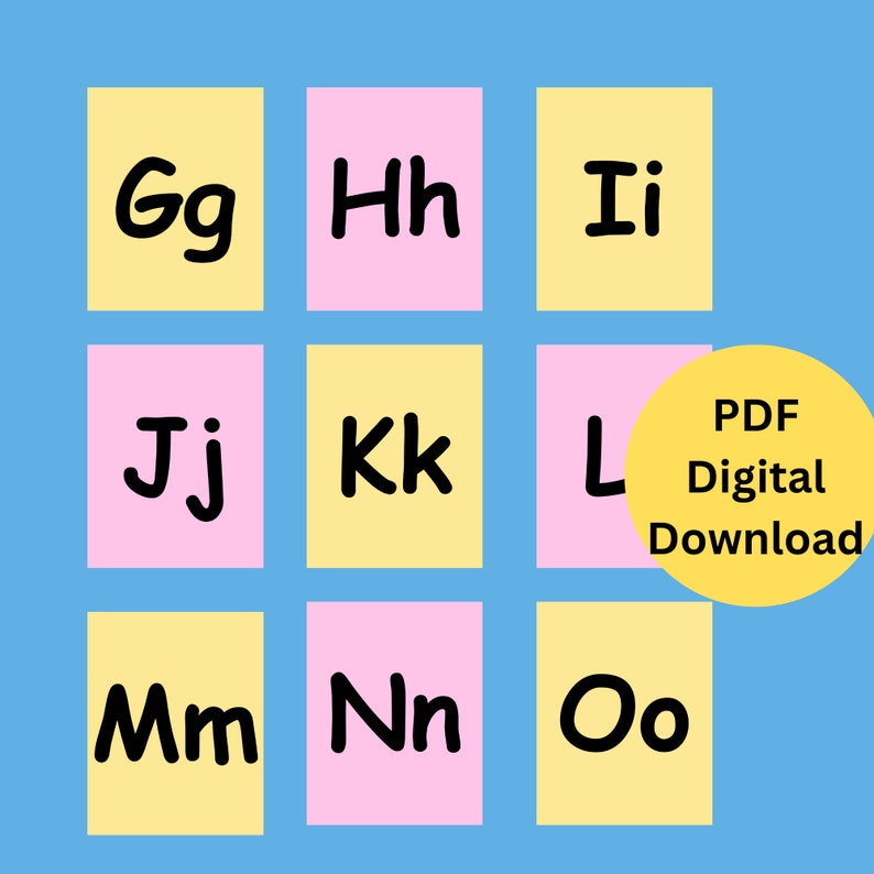 Printable Alphabet Flash Cards, Classroom Decor, Toddlers Preschool ...