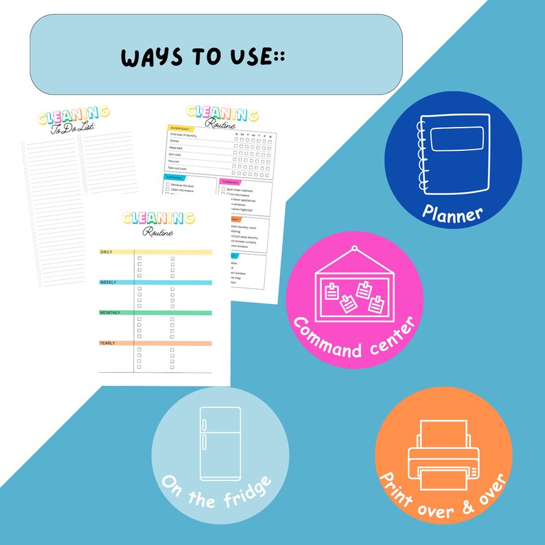 Simple Weekly Cleaning Schedule Printable, Cleaning Checklist, Busy ...