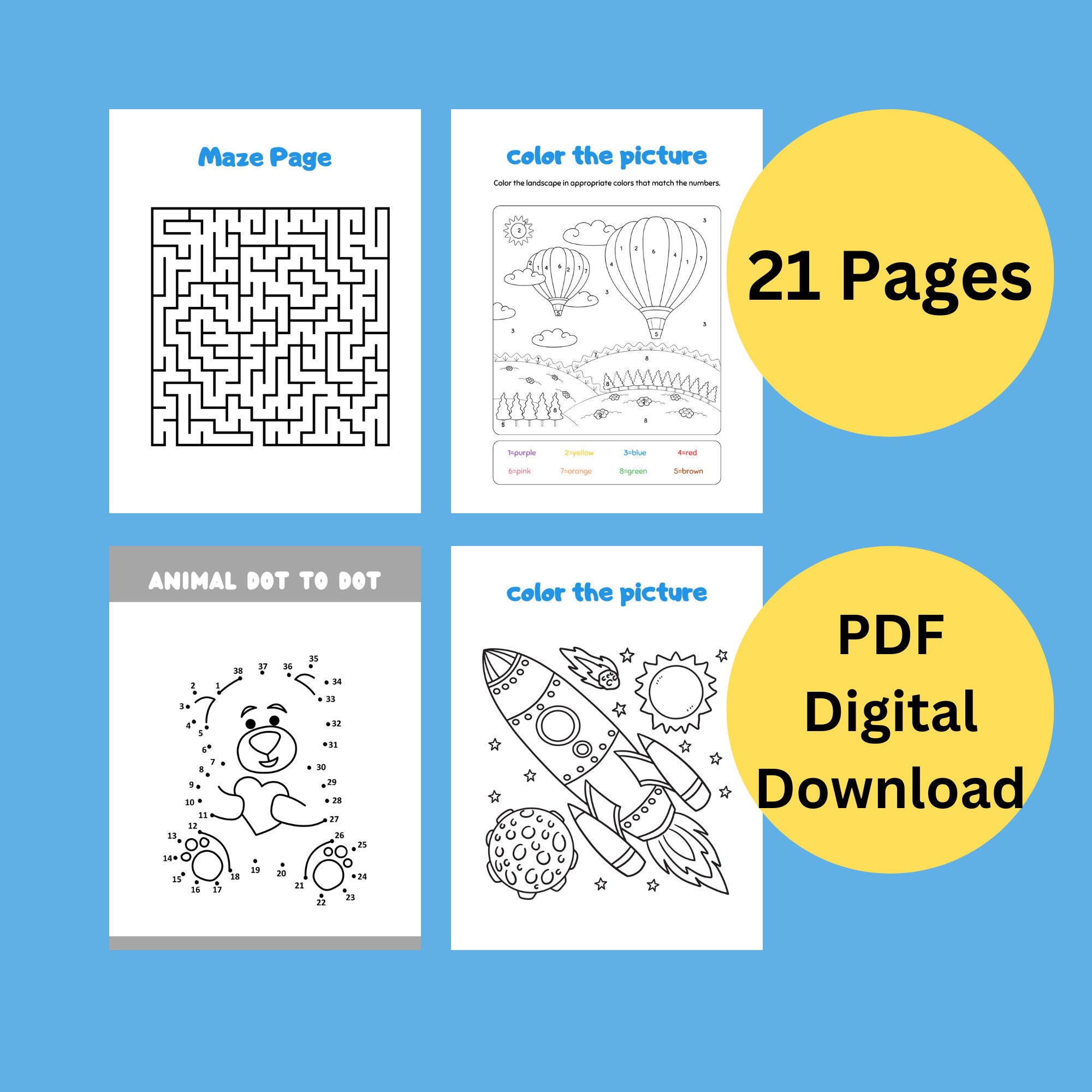 Summer Kids Activities, Summer Camp Activity, Activity Bundle, Summer ...