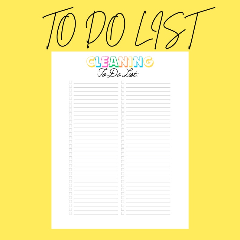 Simple Weekly Cleaning Schedule Printable, Cleaning Checklist, Busy ...