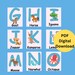 Printable Animal Alphabet Flash Cards, Classroom Decor, Toddlers ...