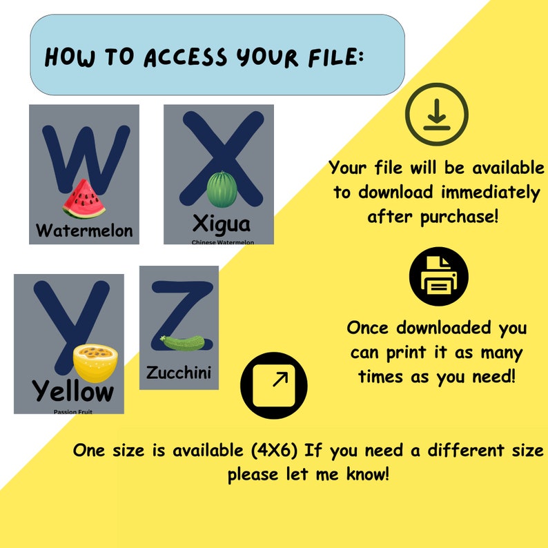 Printable Fruit Alphabet Flash Cards, Classroom Decor, Toddlers ...