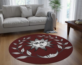 Sun and Moon Tufted Rug - Etsy