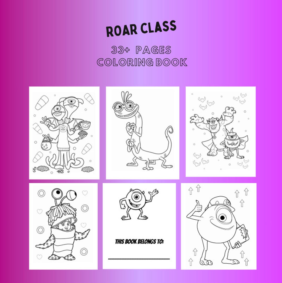 ROAR Class Coloring Book | 33+ Themed Coloring Pages | Print at Home - Etsy