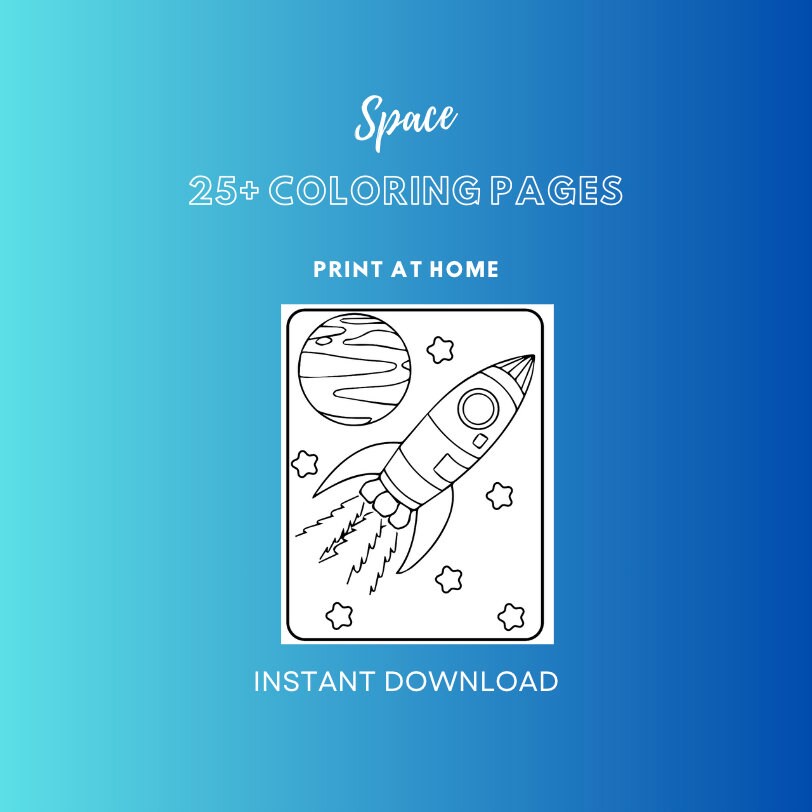 Space Coloring Pages 25 Coloring Sheets - Etsy