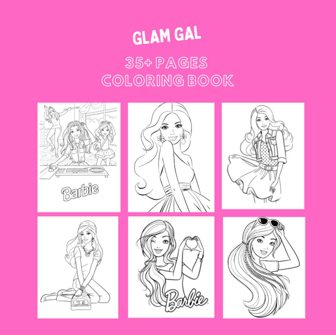Glam Gal Coloring Pages | 35+ Coloring Sheets - Etsy