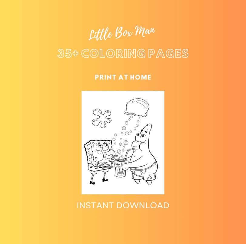 Little Box Man Coloring Pages 35 Coloring Sheets - Etsy