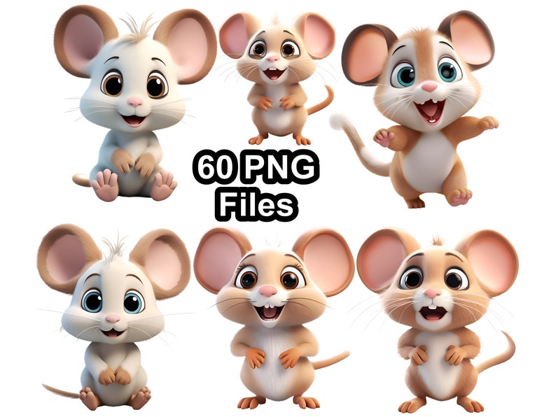 60 Cute Mouse PNG Clipart - Mouse Art - Mouse Pictures - Digital ...