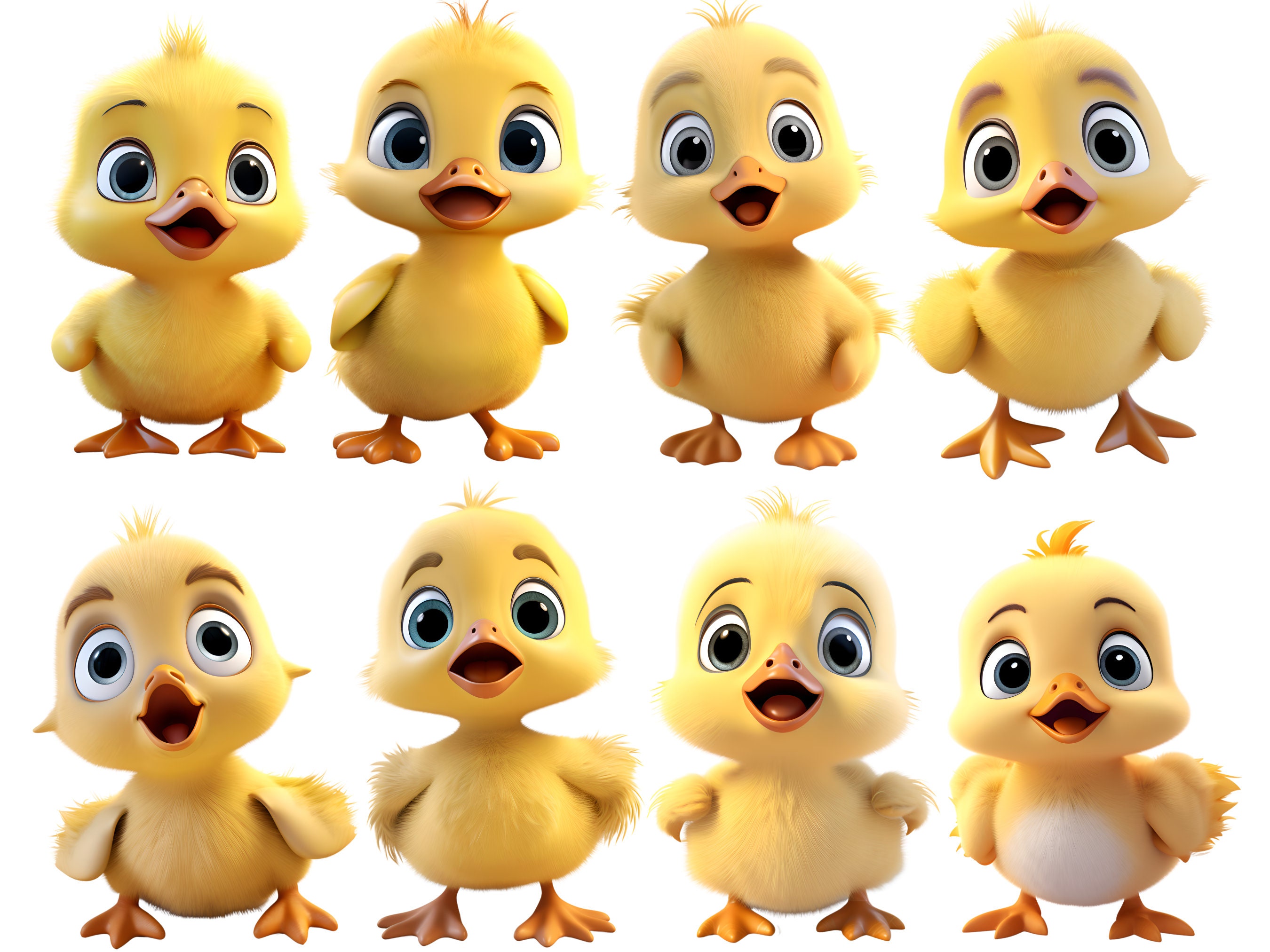 83 Cute Duck Duckling PNG Clipart - Ducklings Art Print - Yellow Duck ...