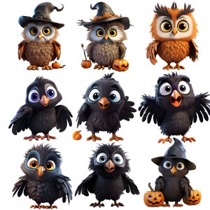 90 Cute Halloween Animals PNG Clipart - Halloween Bundle Cut Files ...
