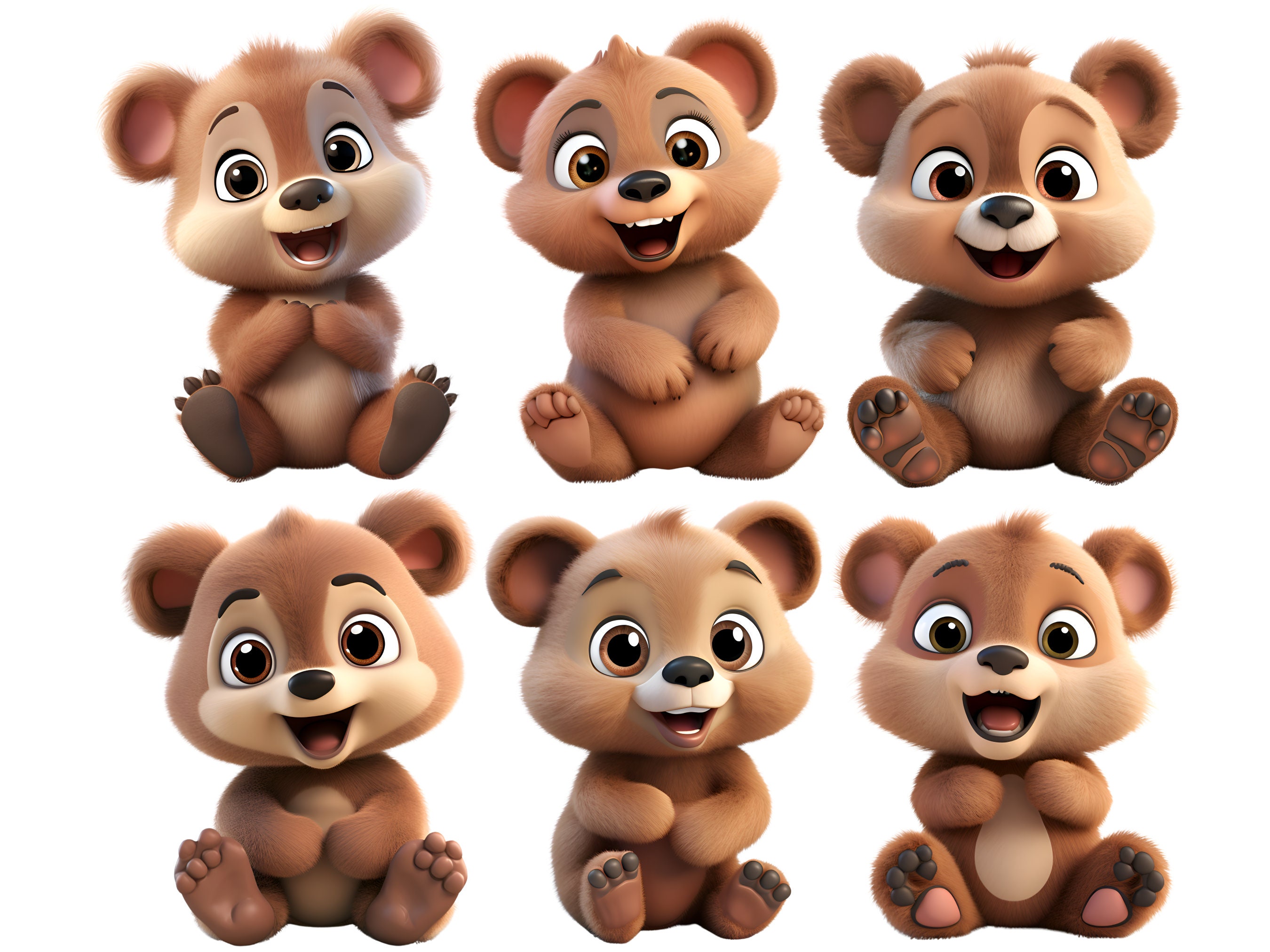 72 Cute Bear Cub PNG Clipart Funny Baby Bear PNG Digital - Etsy