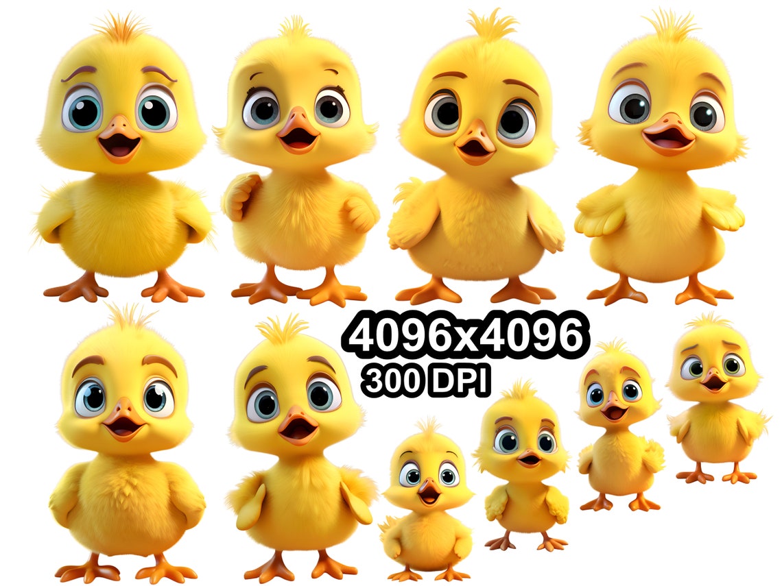 83 Cute Duck Duckling PNG Clipart Ducklings Art Print Yellow Duck Baby ...